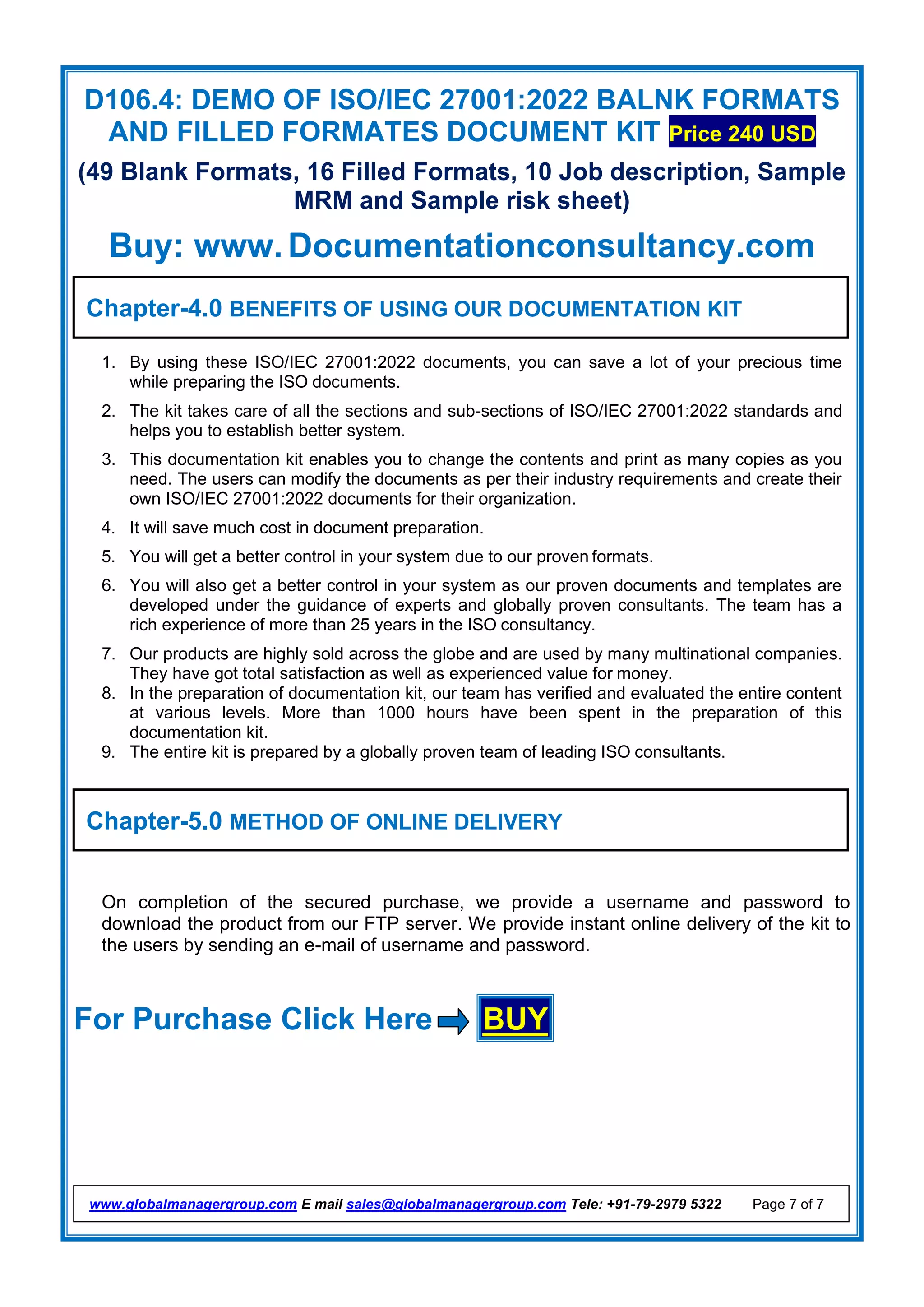 Sample ISO 27001:2022 Blank Forms | PDF