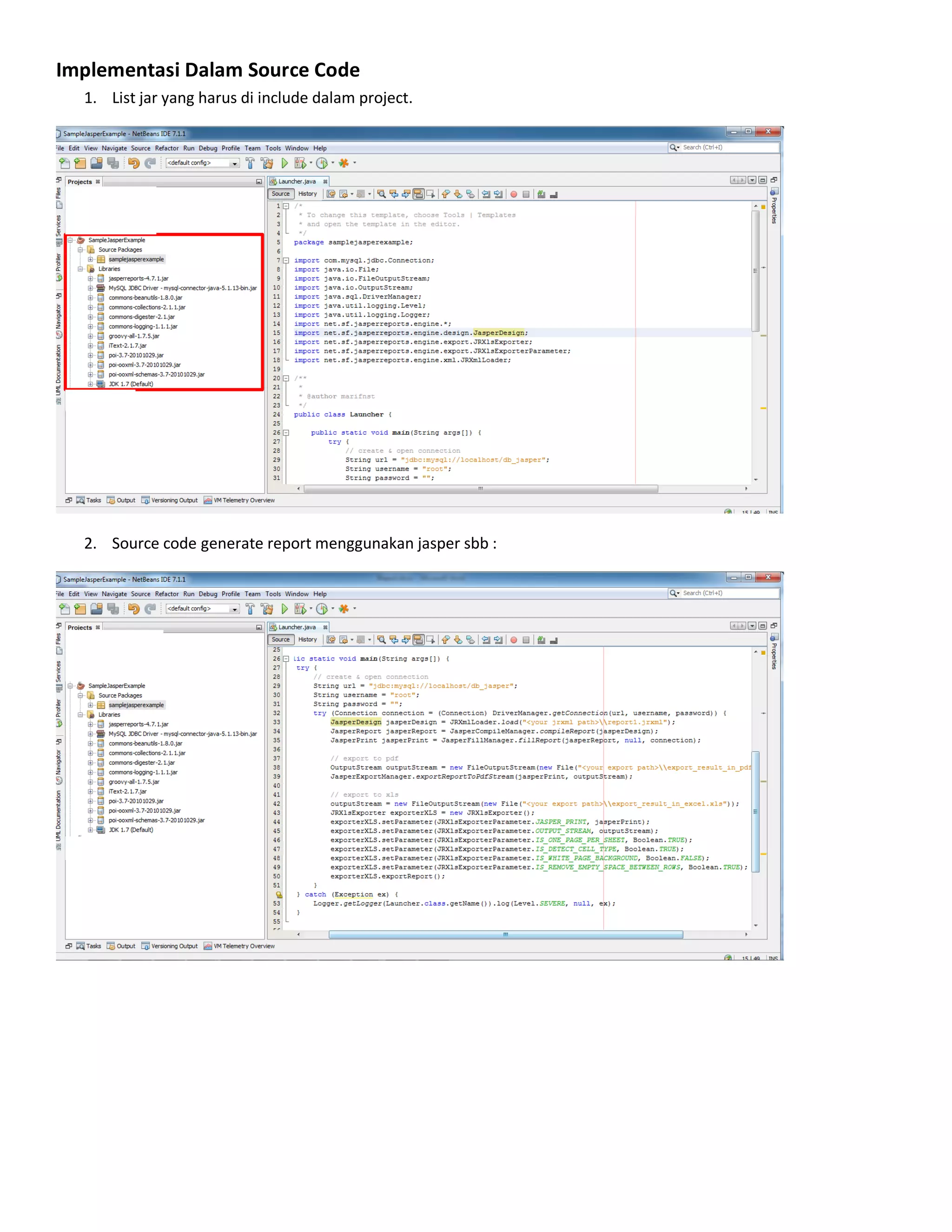 Sample jasper report (design with IReport & code sample) | PDF