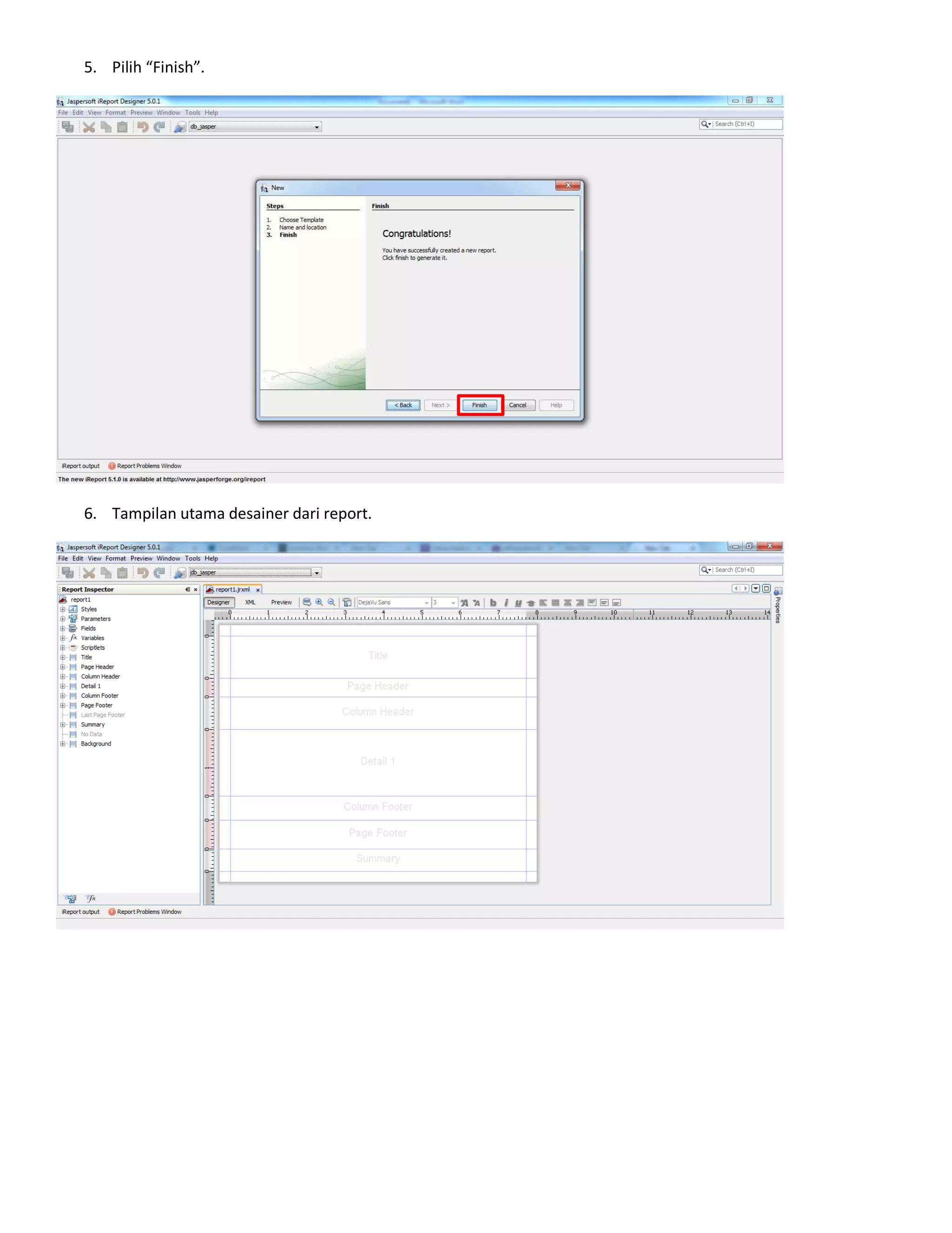 Sample jasper report (design with IReport & code sample) | PDF