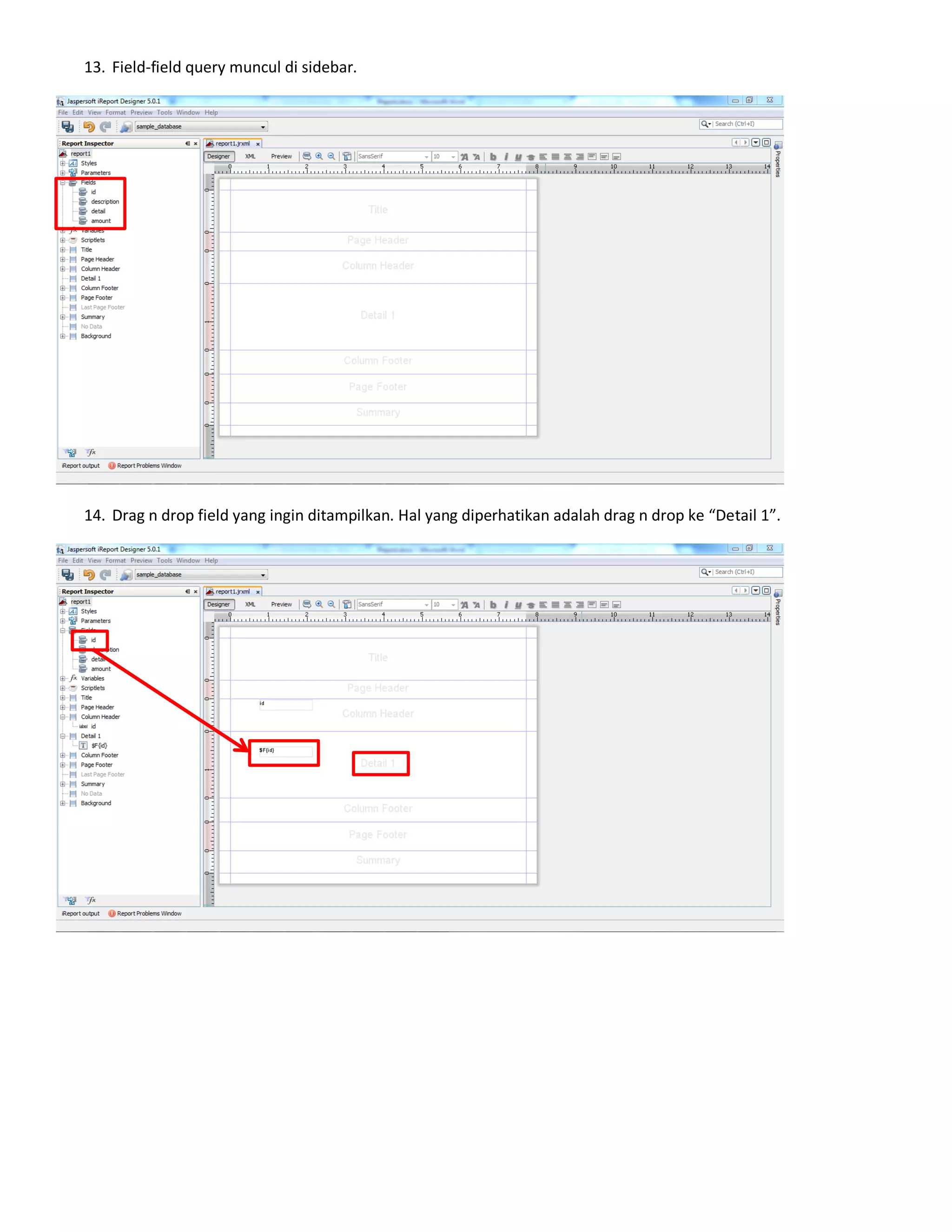 Sample jasper report (design with IReport & code sample) | PDF