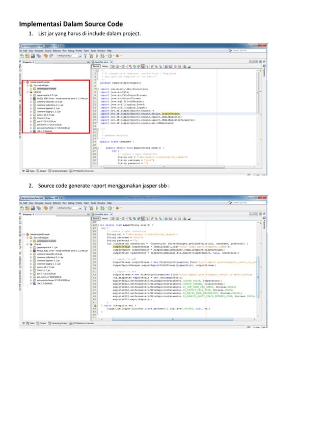 Sample jasper report (design with IReport & code sample) | PDF