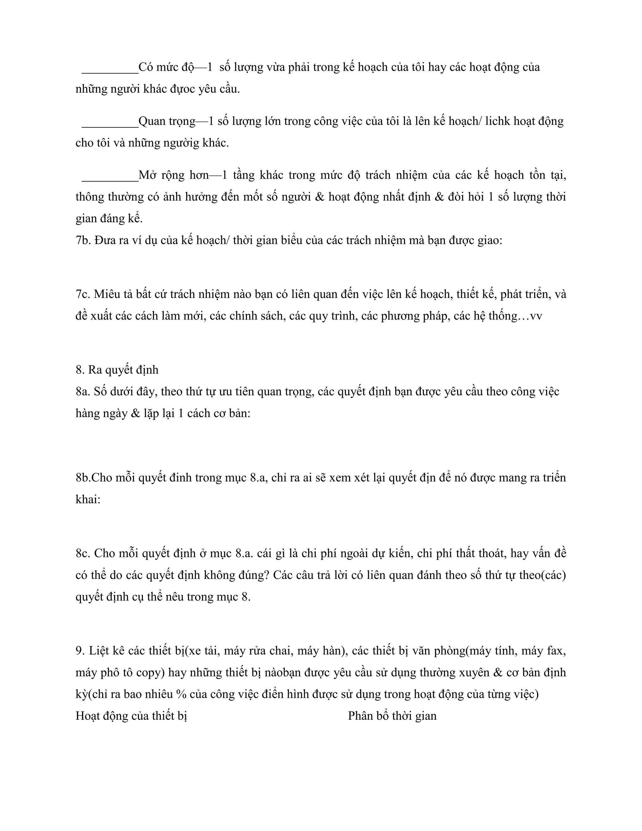 Sample job analysis vi. | PDF
