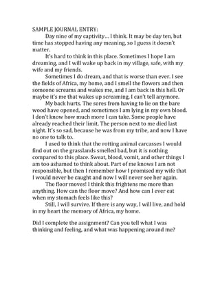 Sample journal entry | PDF