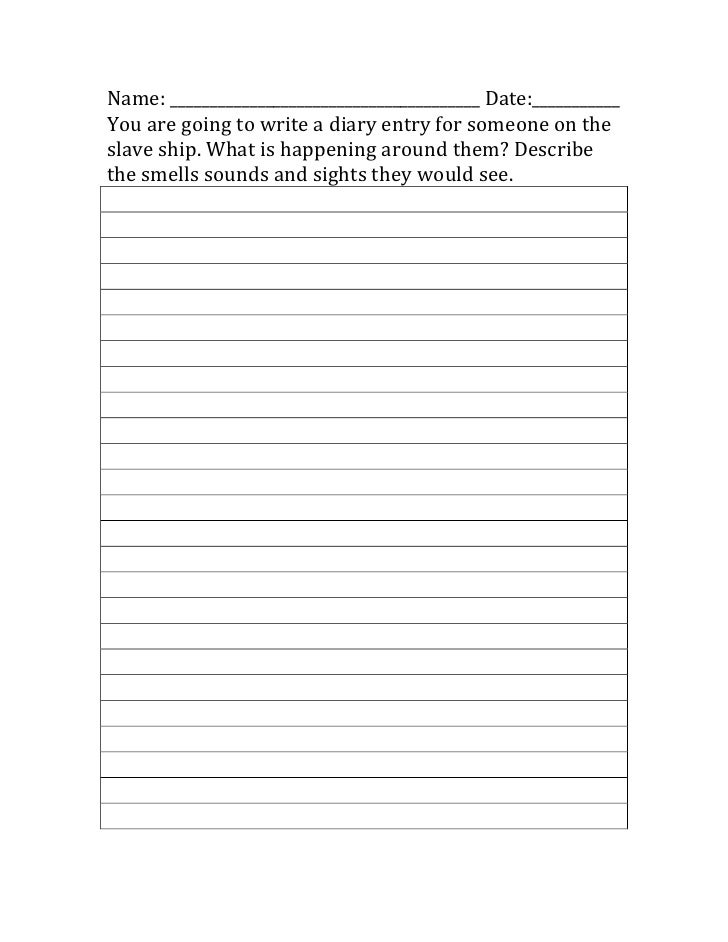 Sample journal entry