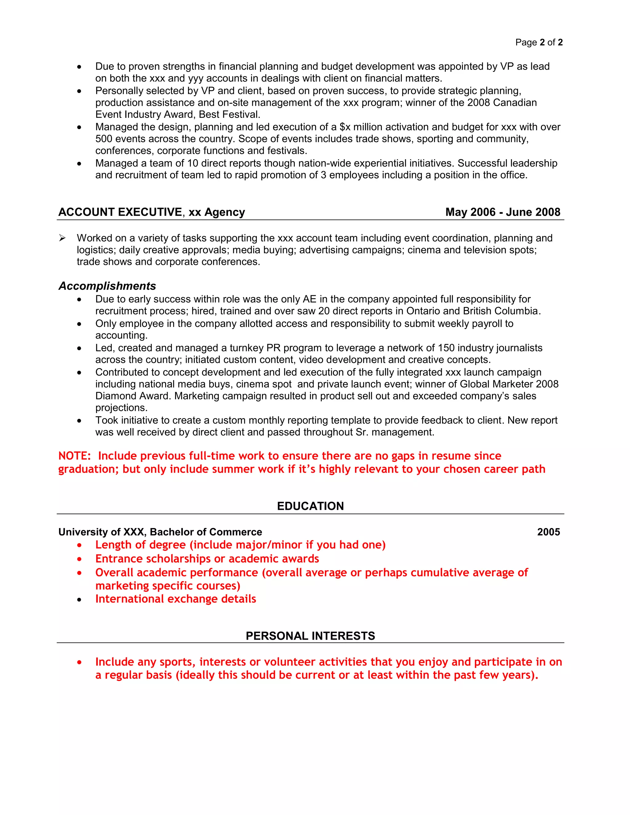 Sample Agency Resume | PDF
