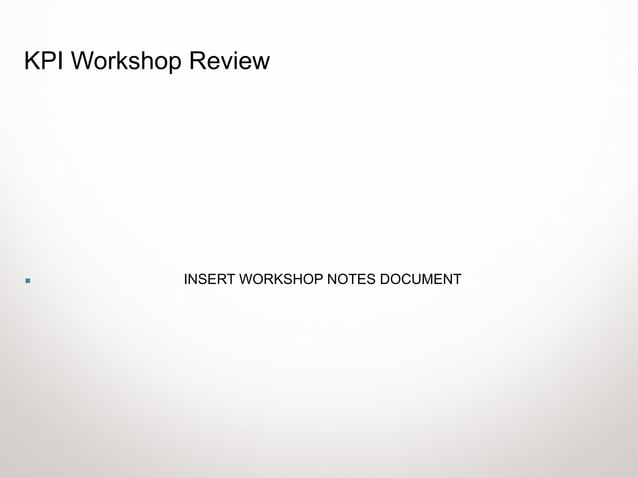 KPI Workshop | PDF | Social Networking | Internet
