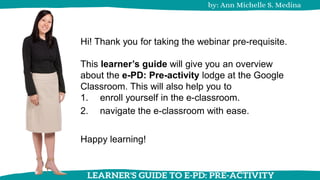 Sample Learner's Guide by Ann Medina | PDF