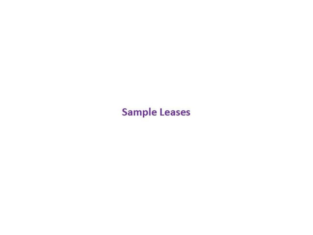 Sample Leases | PPT