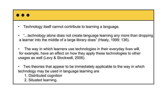Theories of Computer Assisted Language Learning | PPT