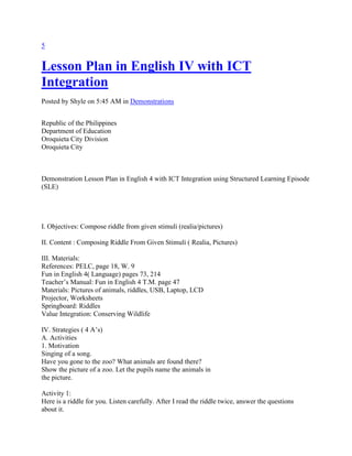 Sample lesson plan | DOCX