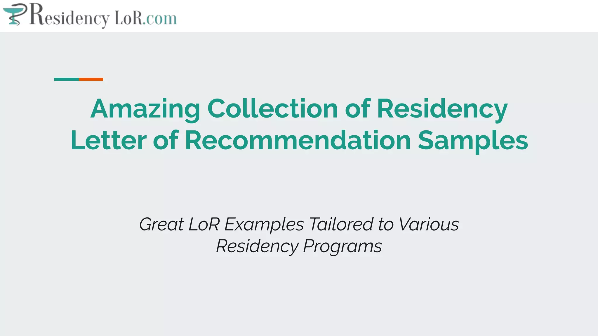Amazing Collection of Residency Letter of Recommendation Samples | PPT