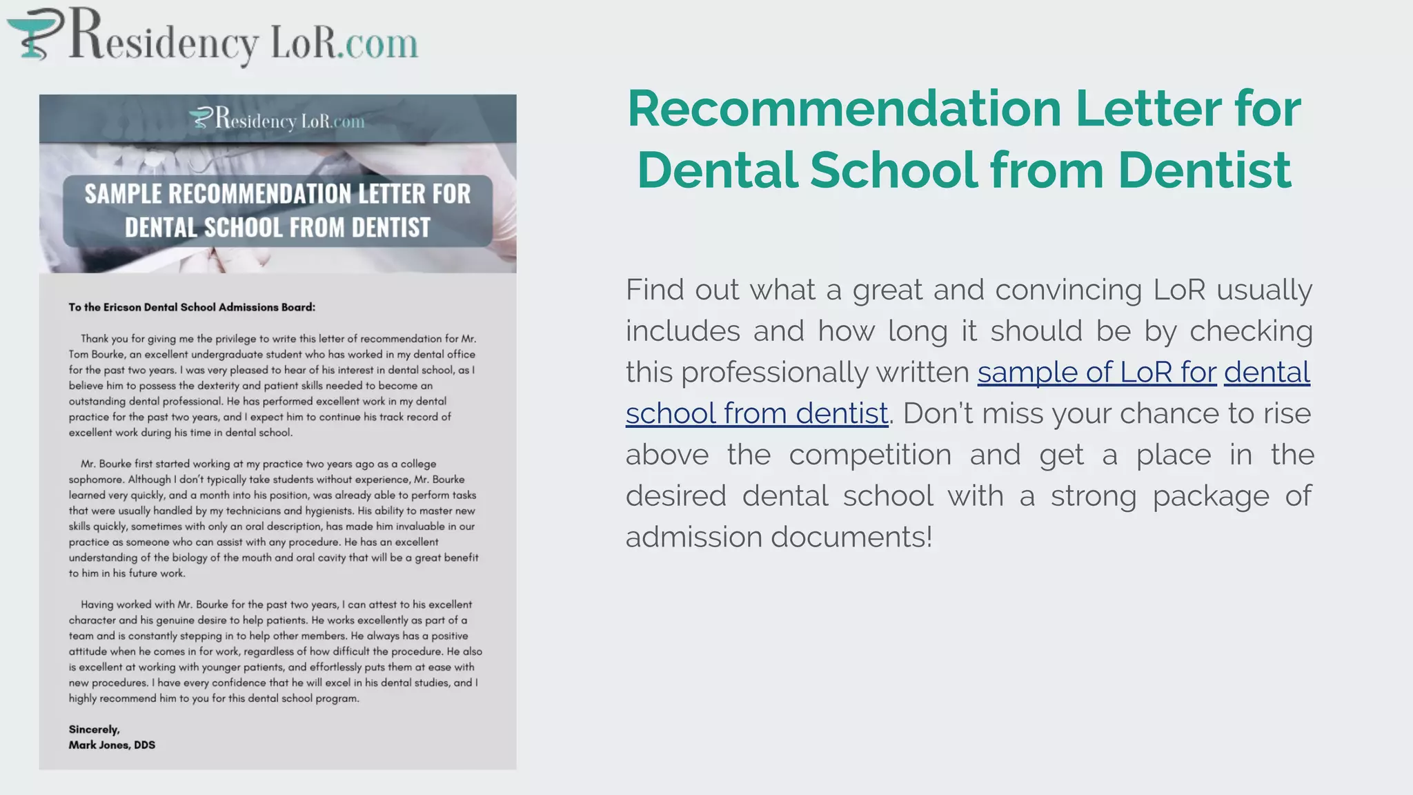 Amazing Collection of Residency Letter of Recommendation Samples | PPT