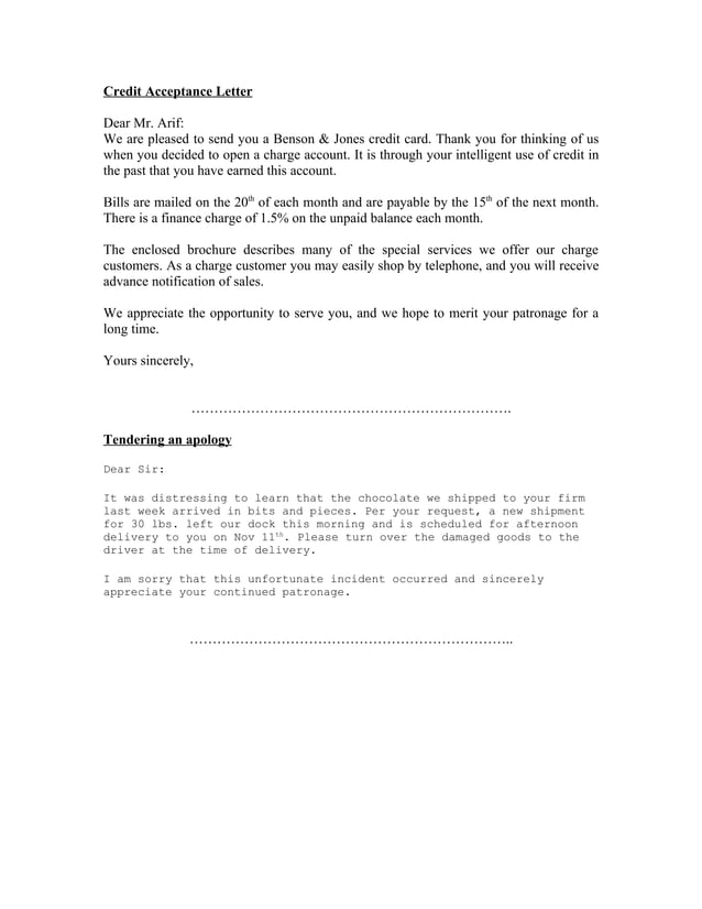 Sample letters | PDF