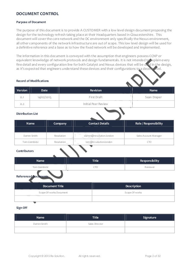 Sample lld document v1.0