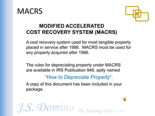 Sample MACRS Depreciation | PPSX
