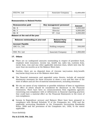 Sample Management Representation Letter | PDF