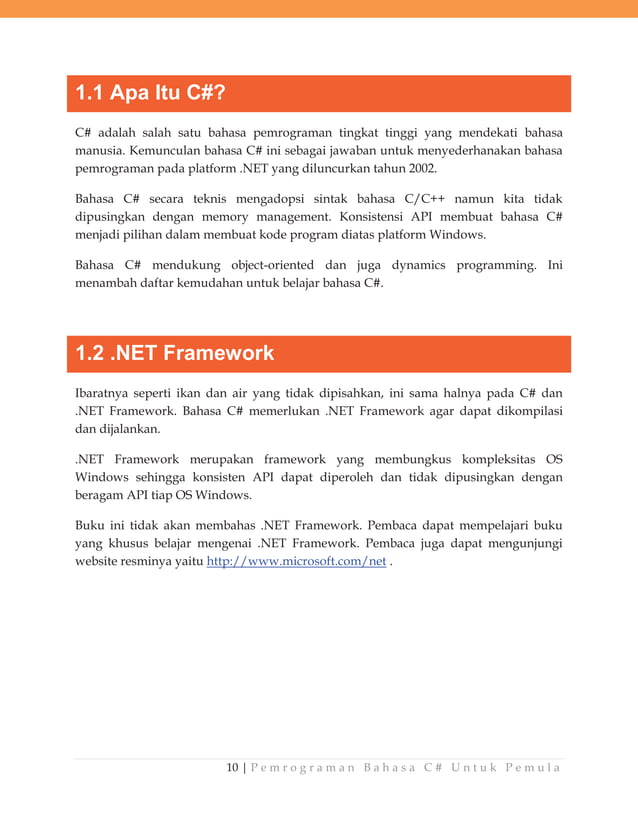 Seri Belajar Mandiri - Pemrograman C# Untuk Pemula | PDF