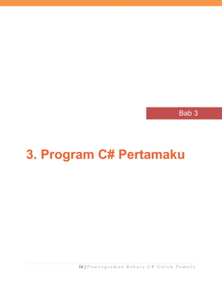 Seri Belajar Mandiri - Pemrograman C# Untuk Pemula | PDF