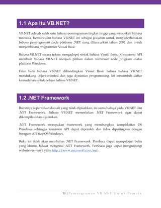 Seri Belajar Mandiri – Pemrograman VB.NET Untuk Pemula | PDF