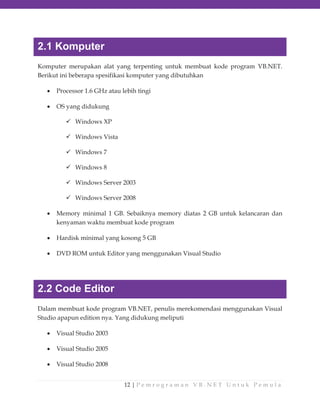 Seri Belajar Mandiri – Pemrograman VB.NET Untuk Pemula | PDF