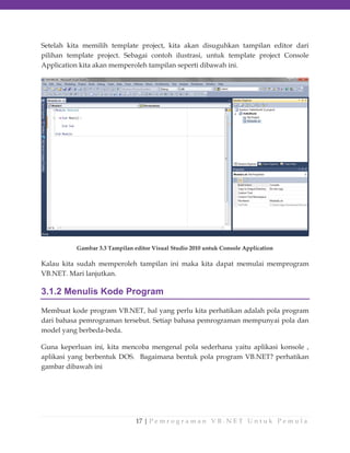 Seri Belajar Mandiri – Pemrograman VB.NET Untuk Pemula | PDF