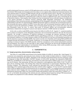 Fundamental Insights into Exposure and Process Chemistry for Enhanced ...