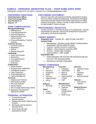 Sample Marketing Plan | DOC