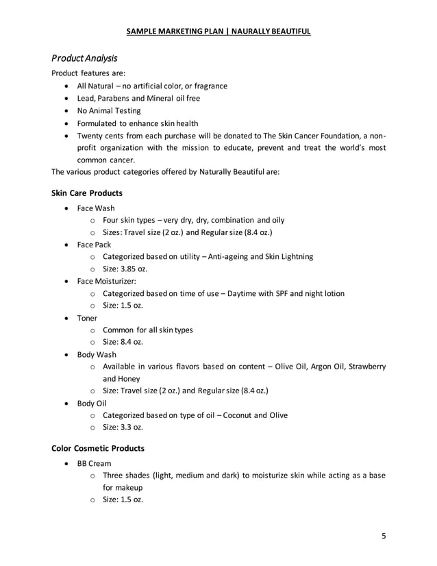 Sample Maketing Plan | PDF