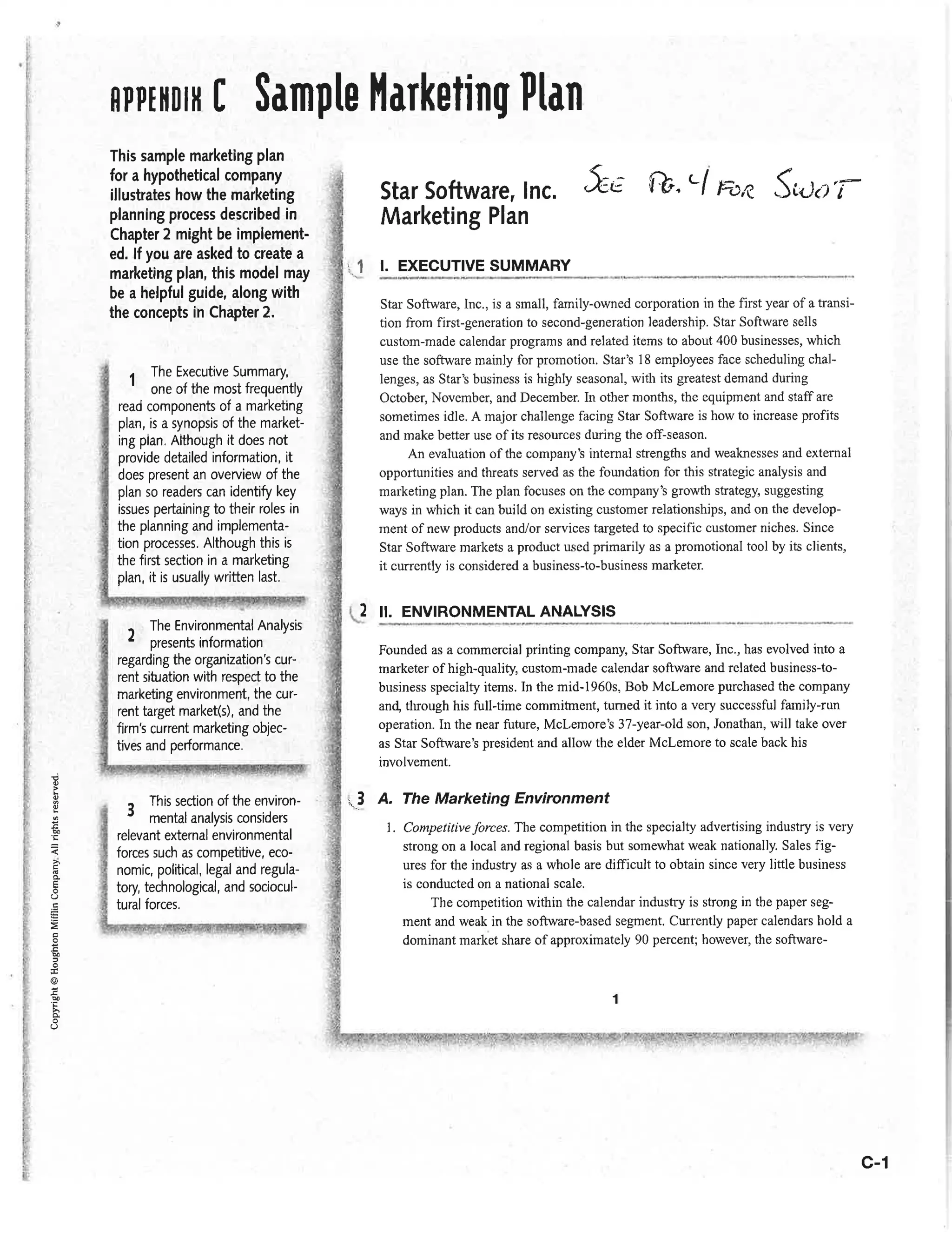 Sample marketing plan handout | PDF