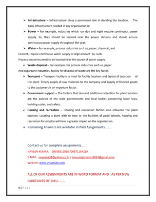 SOLVED SMU MBA ASSIGNMENTS AVAILABLE.... | PDF