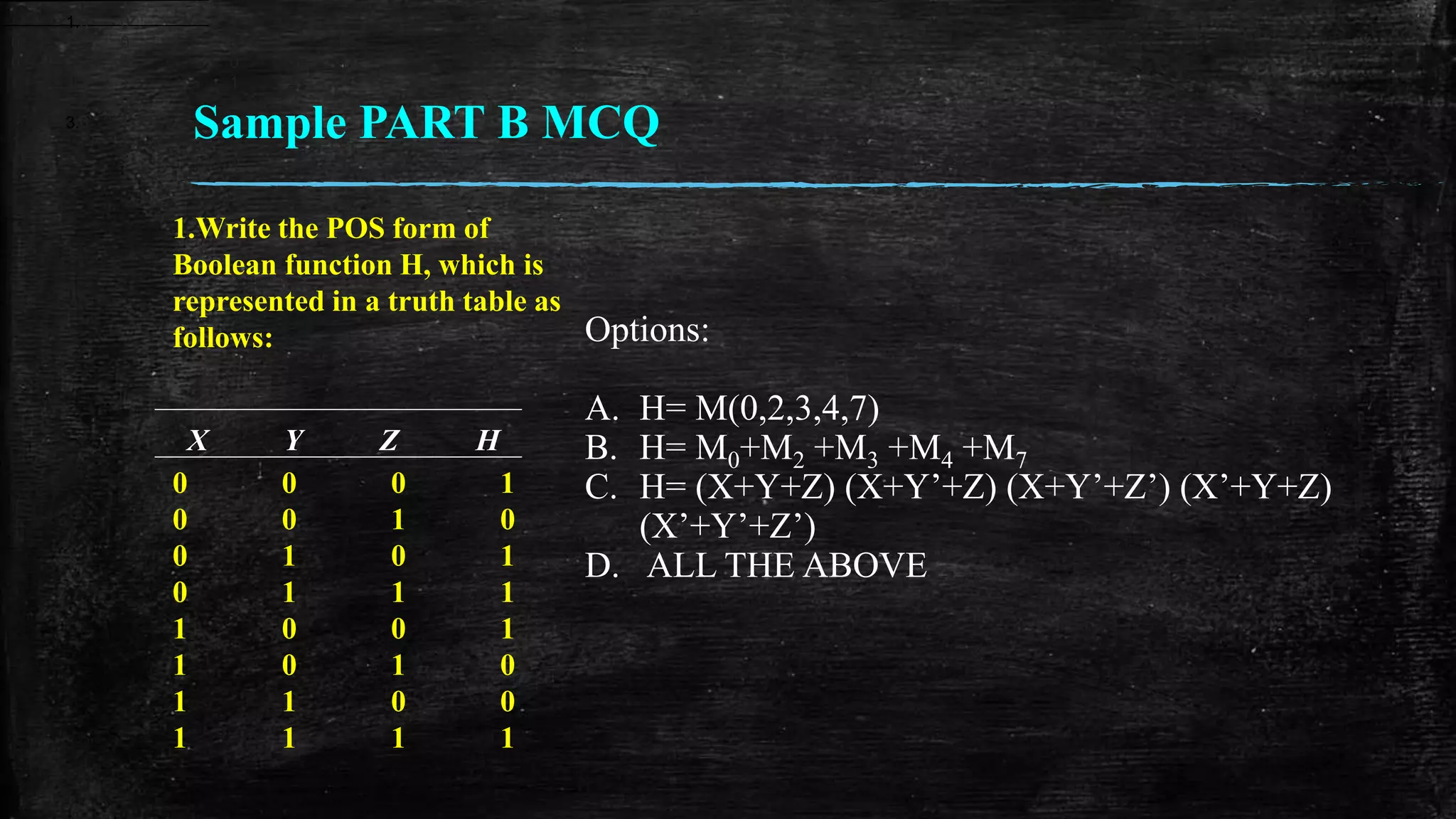 Sample mcq questions unit1 | PPT