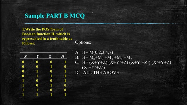 Sample mcq questions unit1 | PPT