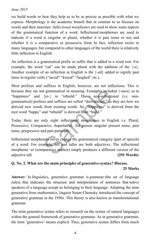 MEG004 Aspects of Language | PDF