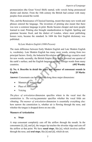 MEG004 Aspects of Language | PDF