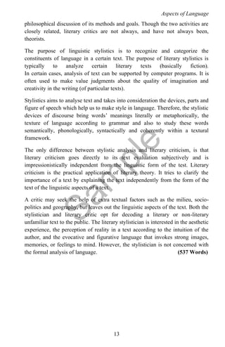 MEG004 Aspects of Language | PDF