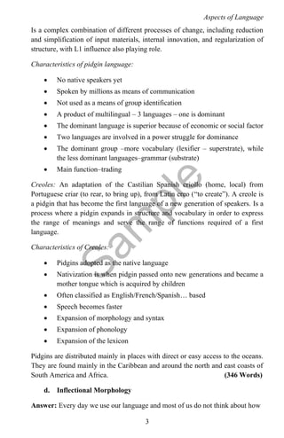 MEG004 Aspects of Language | PDF