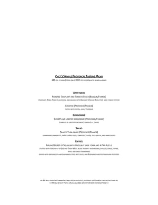 Sample Menus | PDF