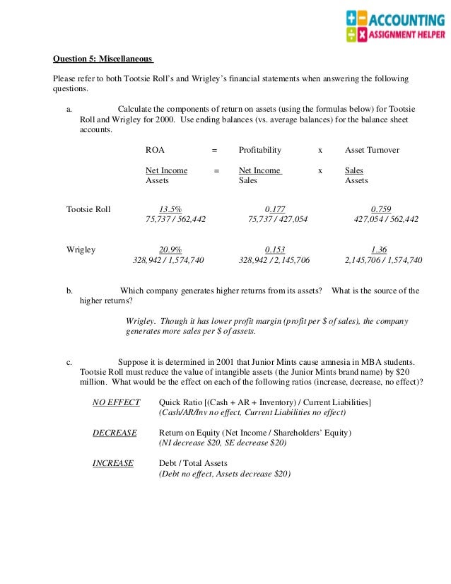 Accounting Assignment Sample Problems with Solutions