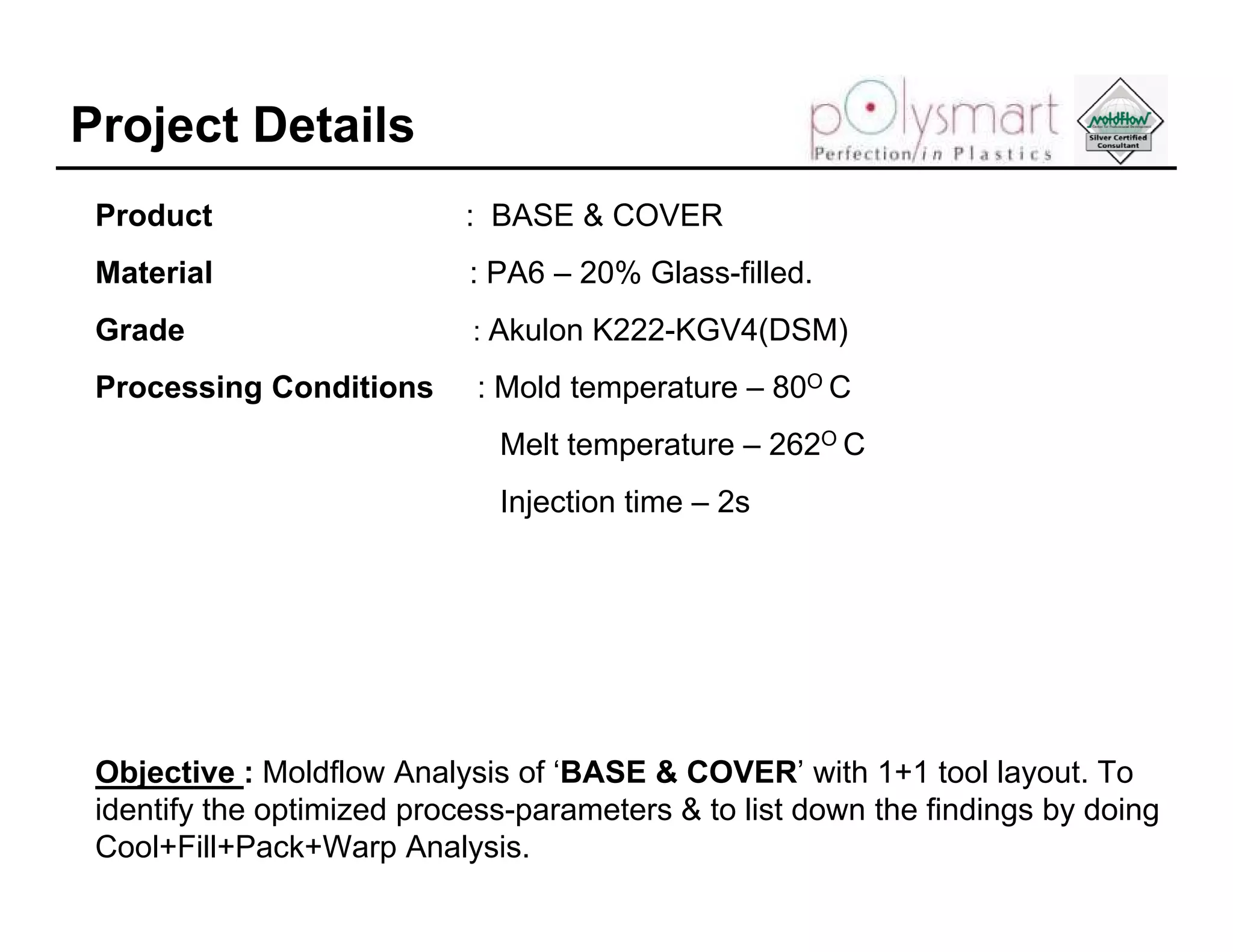Sample Moldflow Analysis Report For Automotive Part | PDF