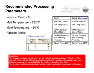 Sample Moldflow Analysis Report For Automotive Part | PDF