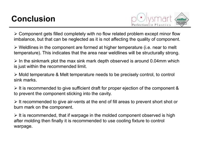 Sample Moldflow Analysis Report For Automotive Part | PDF