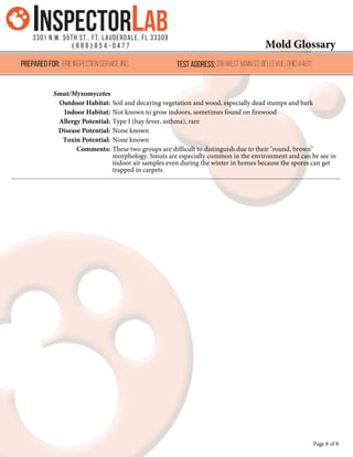 Sample Mold Report | PDF | Home & Garden