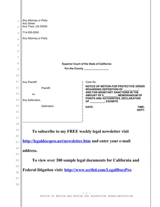 Legal Depositions Examples