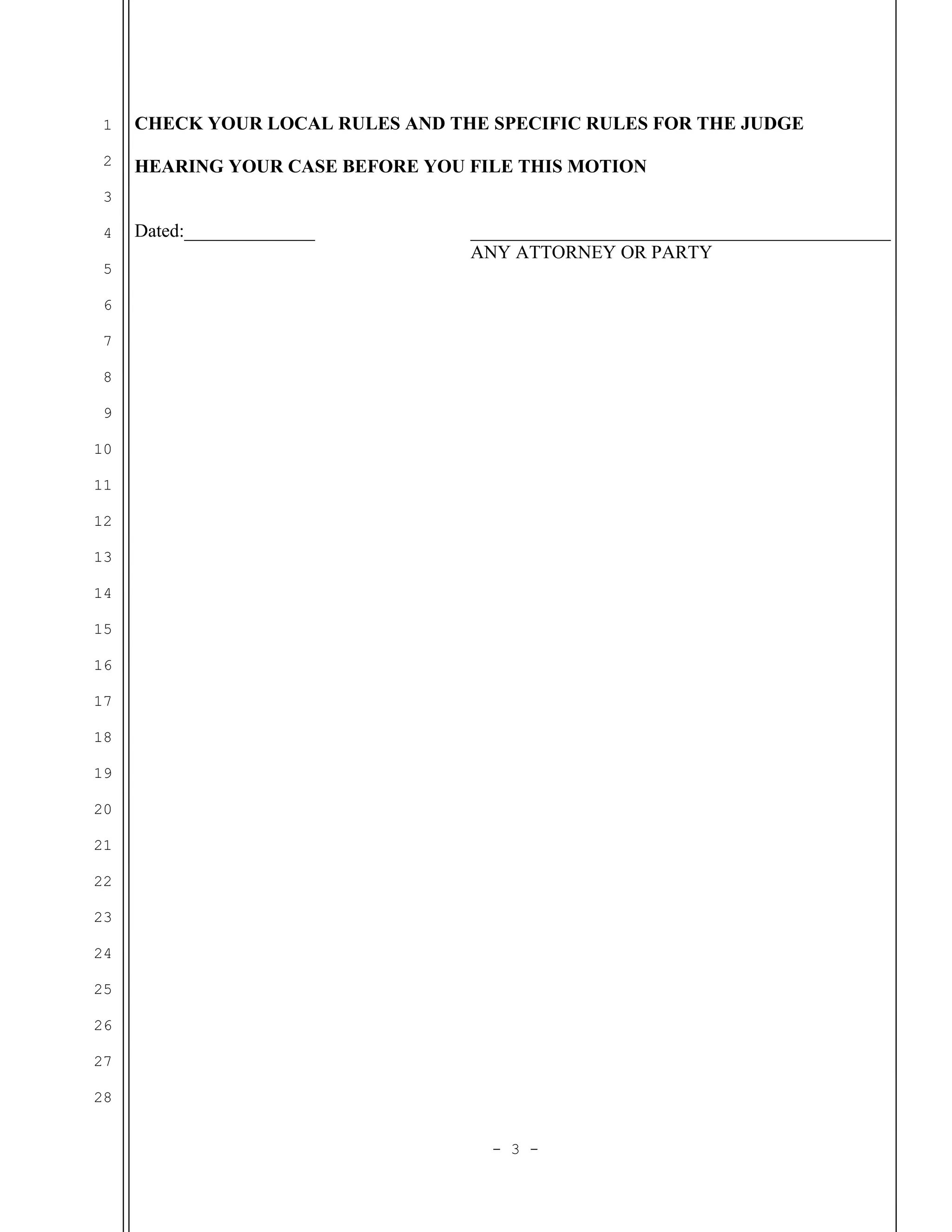 Sample motion for summary judgment by defendant in United States ...