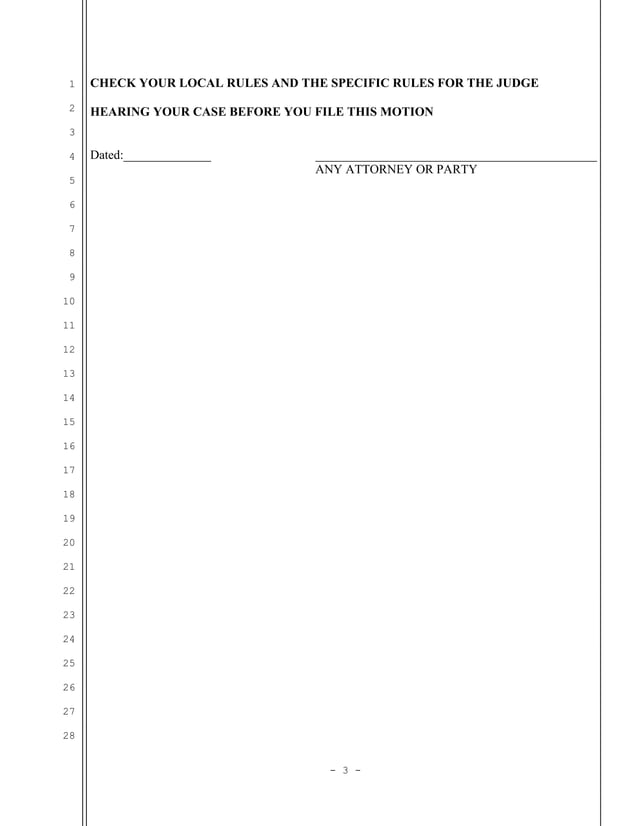 Sample motion for summary judgment by defendant in United States ...