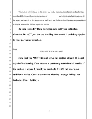 Sample motion to correct clerical error in California judgment | DOC