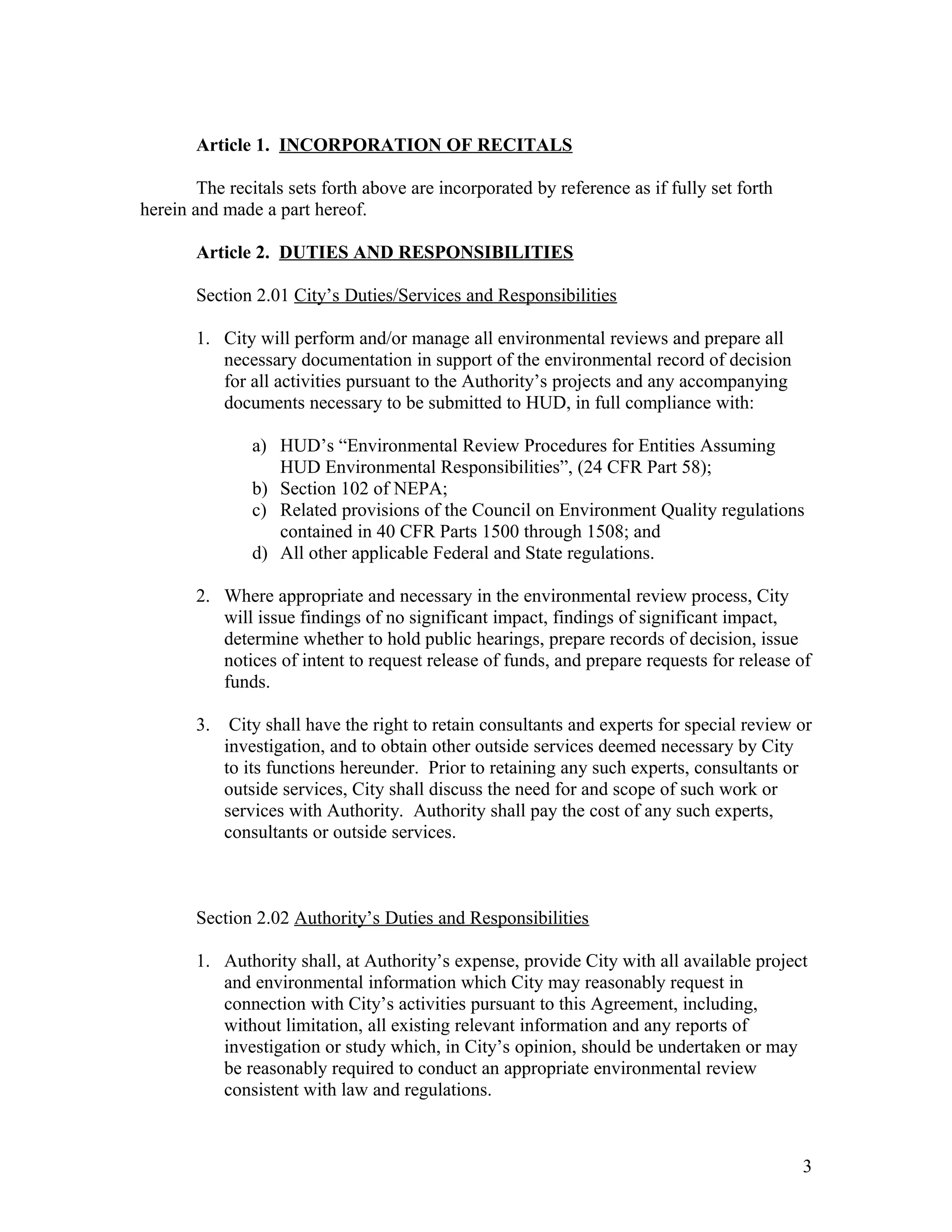 Sample mou responsible entity | DOC | Developmental Sites | Real Estate