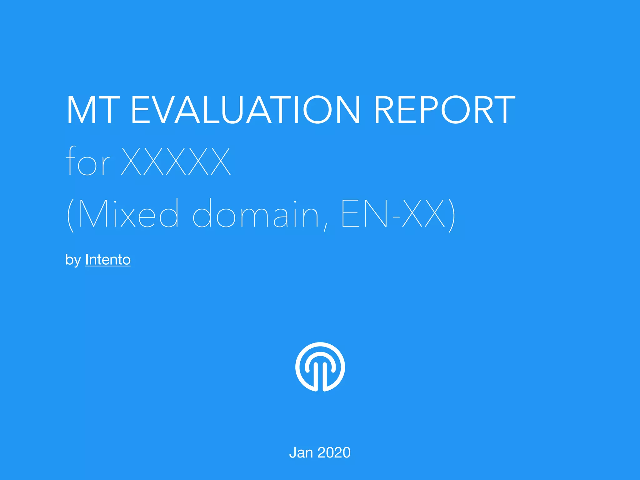 Sample MT Evaluation Report | PPT