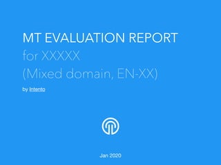 Sample MT Evaluation Report | PPT