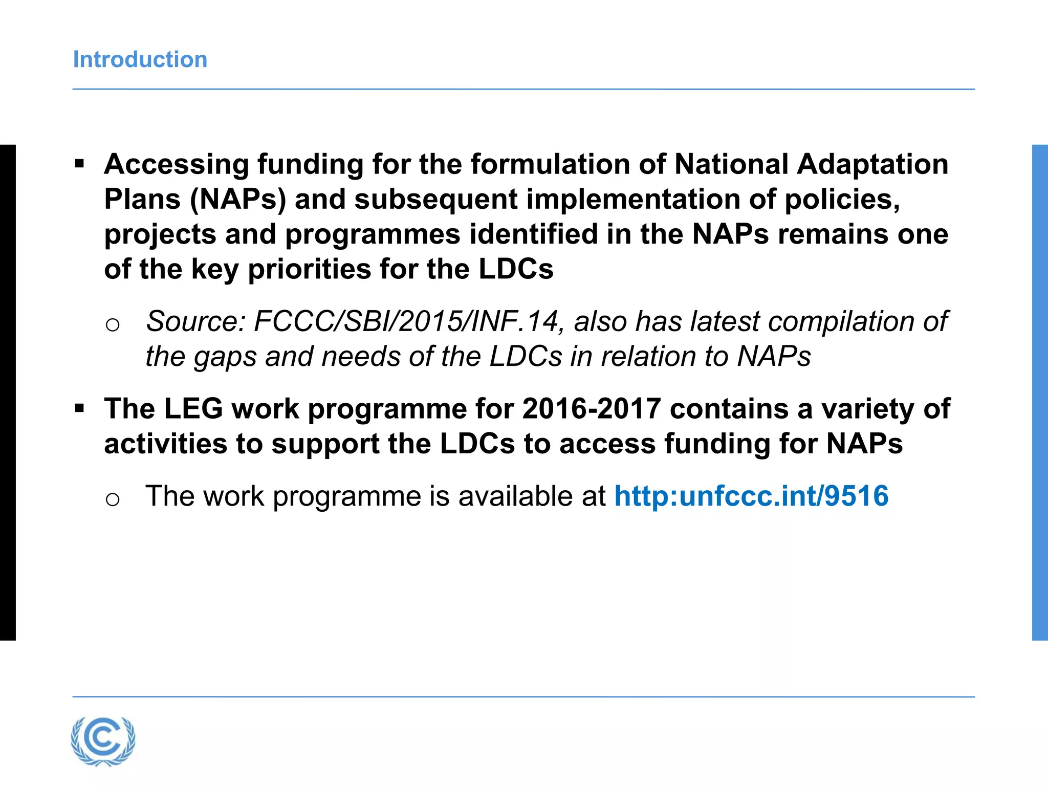 The sample NAP process based on the UNFCCC NAP technical guidelines | PDF